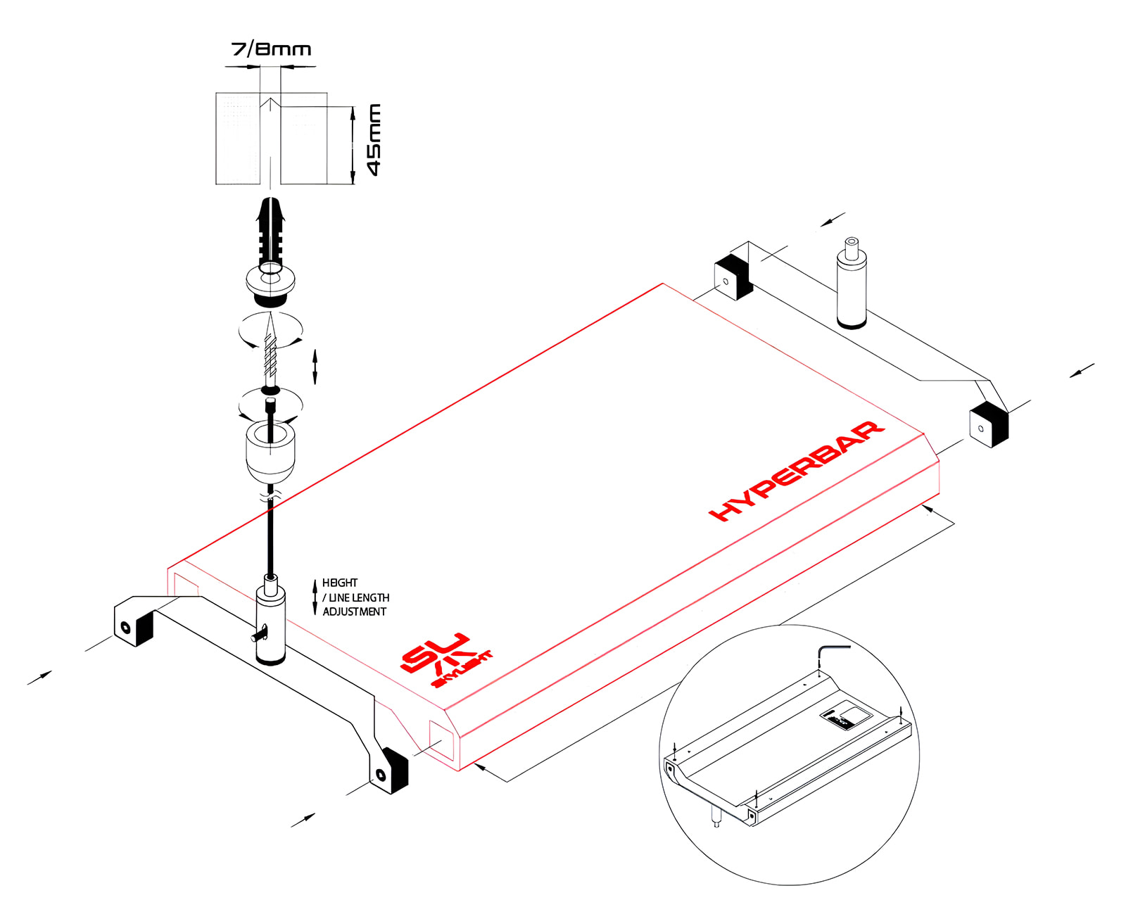 SKYLIGHT - HYPERBAR - Hanging kit | Aquasabi - Aquascaping Shop
