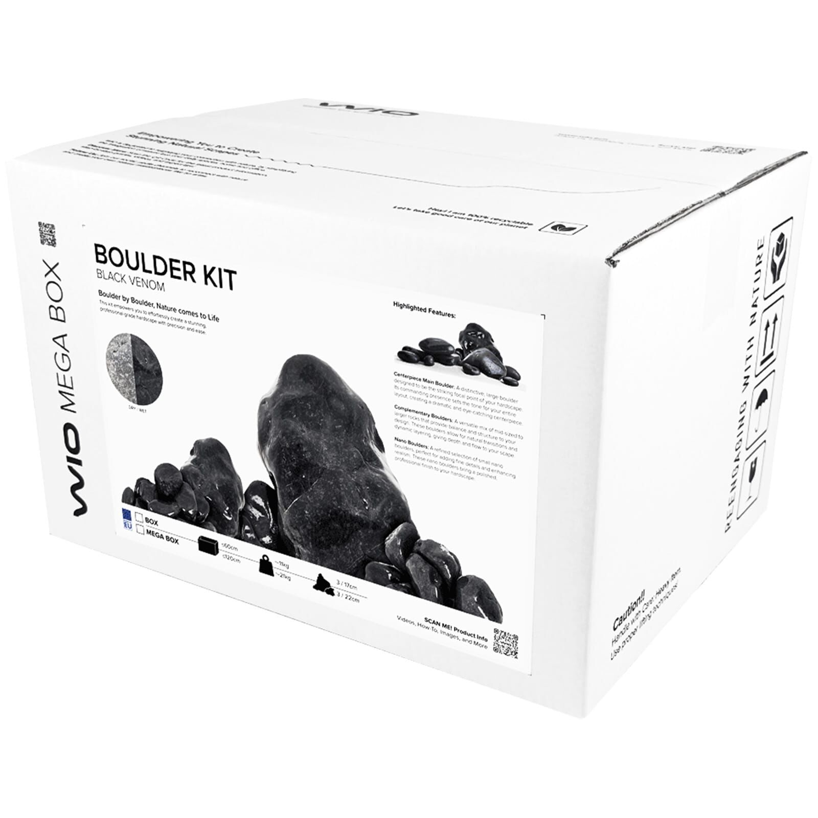 WIO - Stone Sets - Black Venom Boulder - Mega Set 120 cm | Aquasabi ...