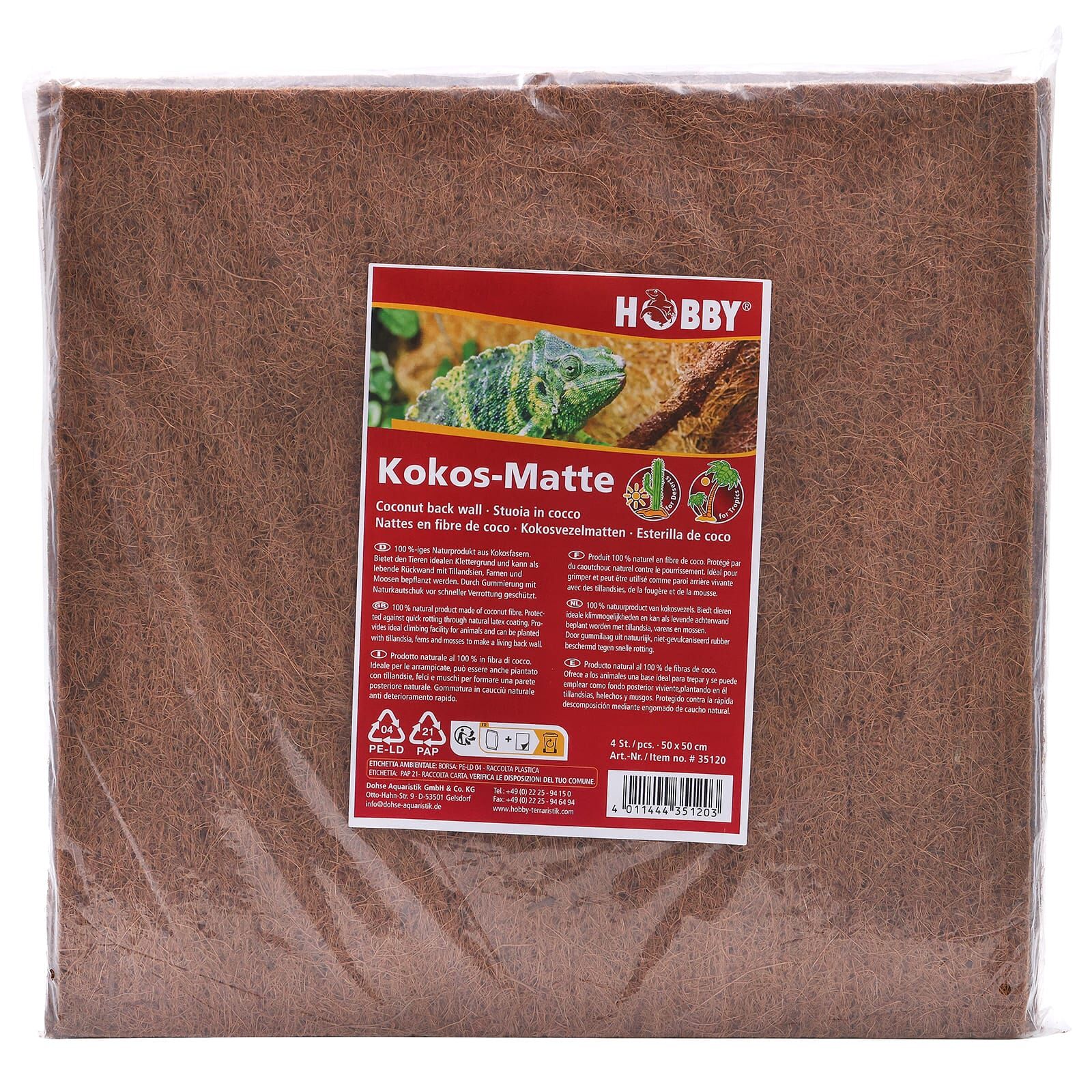 Hobby - Coconut Fibre Mat - 50 x 50 cm - 4x | Aquasabi - Aquascaping Shop