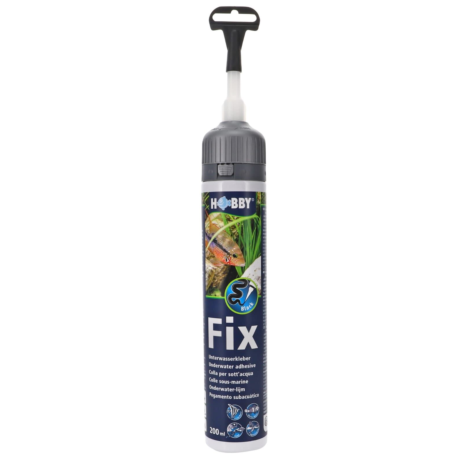 Hobby - Fix Underwater Adhesive - black - 200 ml | Aquasabi - Aquascaping Shop
